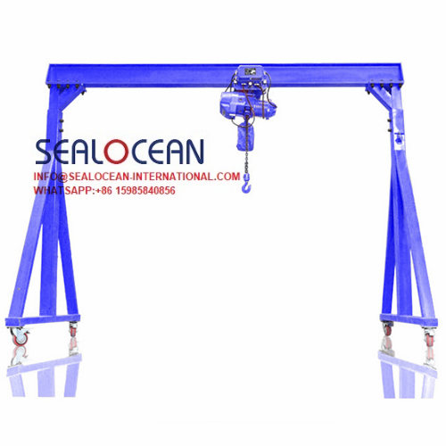 CHINA FACTORY HAND PUSH GANTRY CRANE 250KG , 500KG , 1000KG , 2000KG ...